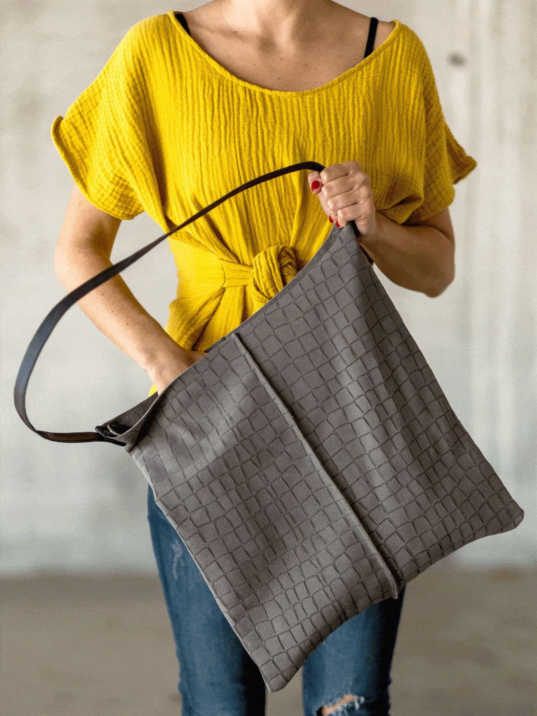 Umbrella-shaped handbag. Made from leather, unique and handy - MAKOSHA ...